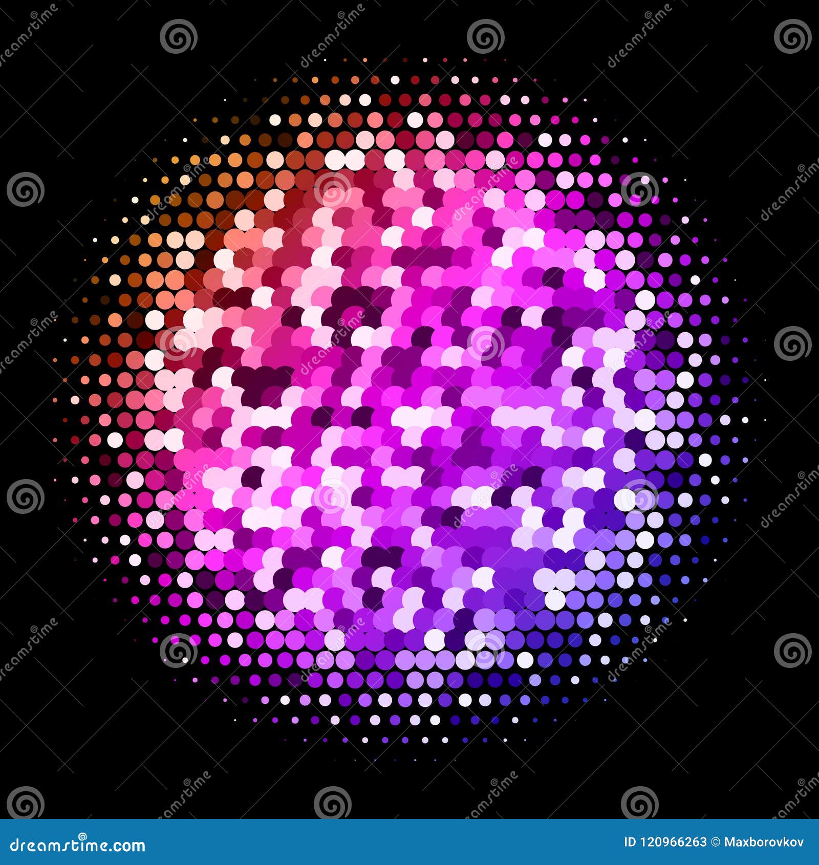 Black Background with Colorful Dotted Pattern. Stock Vector ...