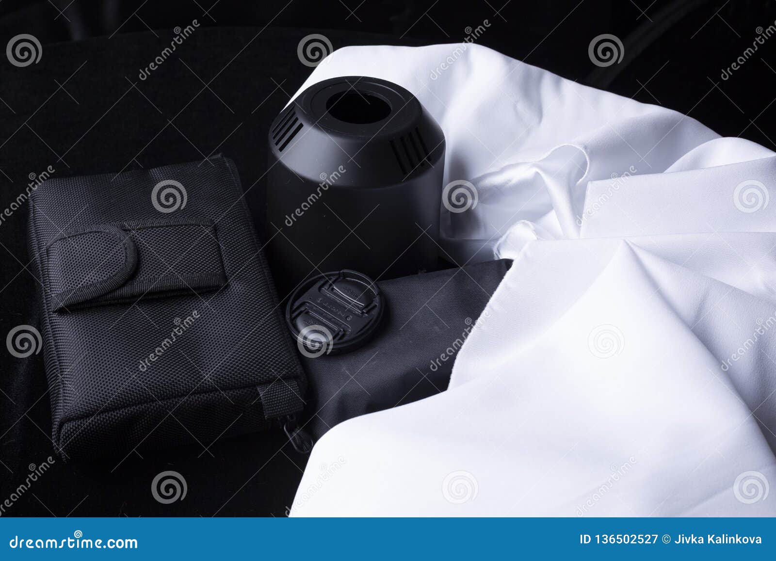 Black Background with Black Plastic Objects Stock Image - Image of ...