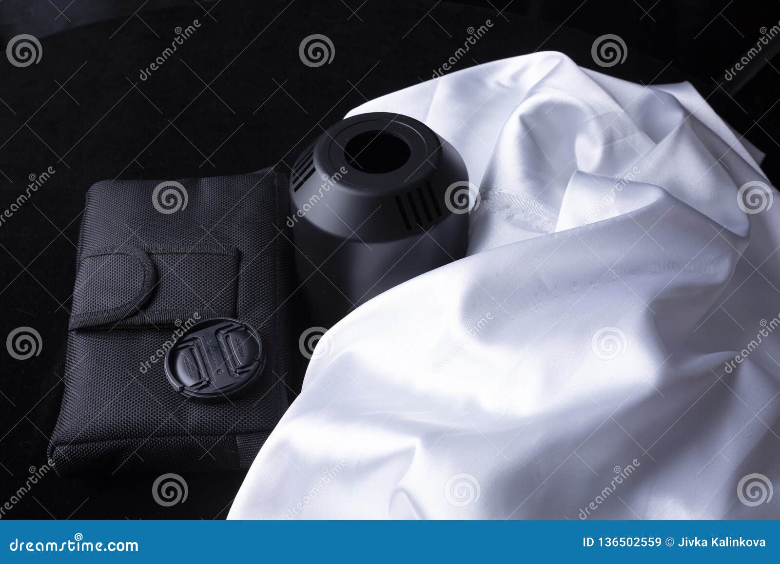Black Background with Black Plastic Objects Stock Image - Image of ...