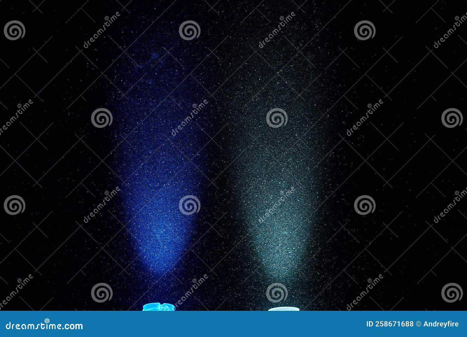 On a Black Background in Blue Grain Parallel Blue and Gray Rays of ...