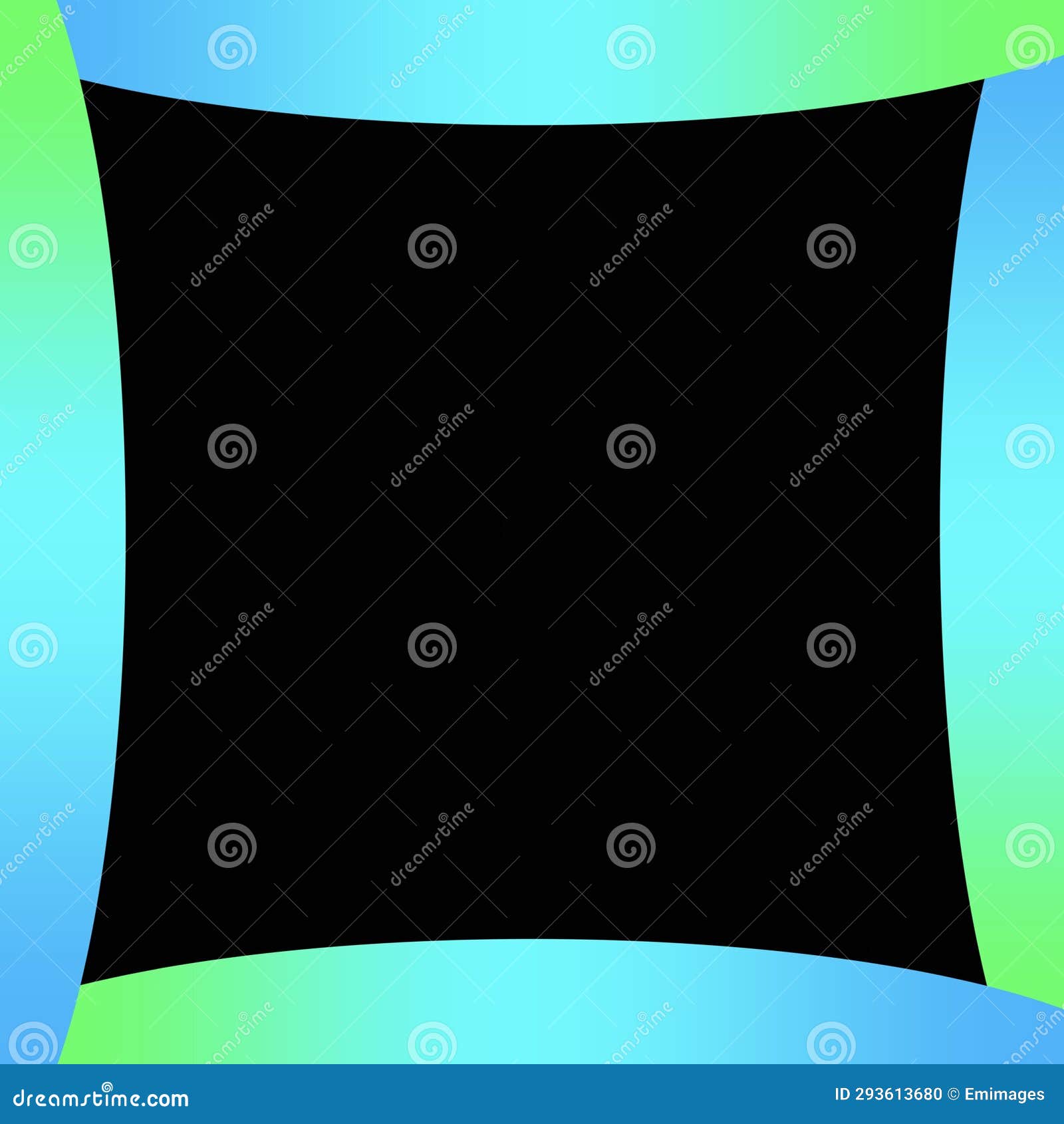 Black Background with Blue and Green Frame Stock Illustration ...