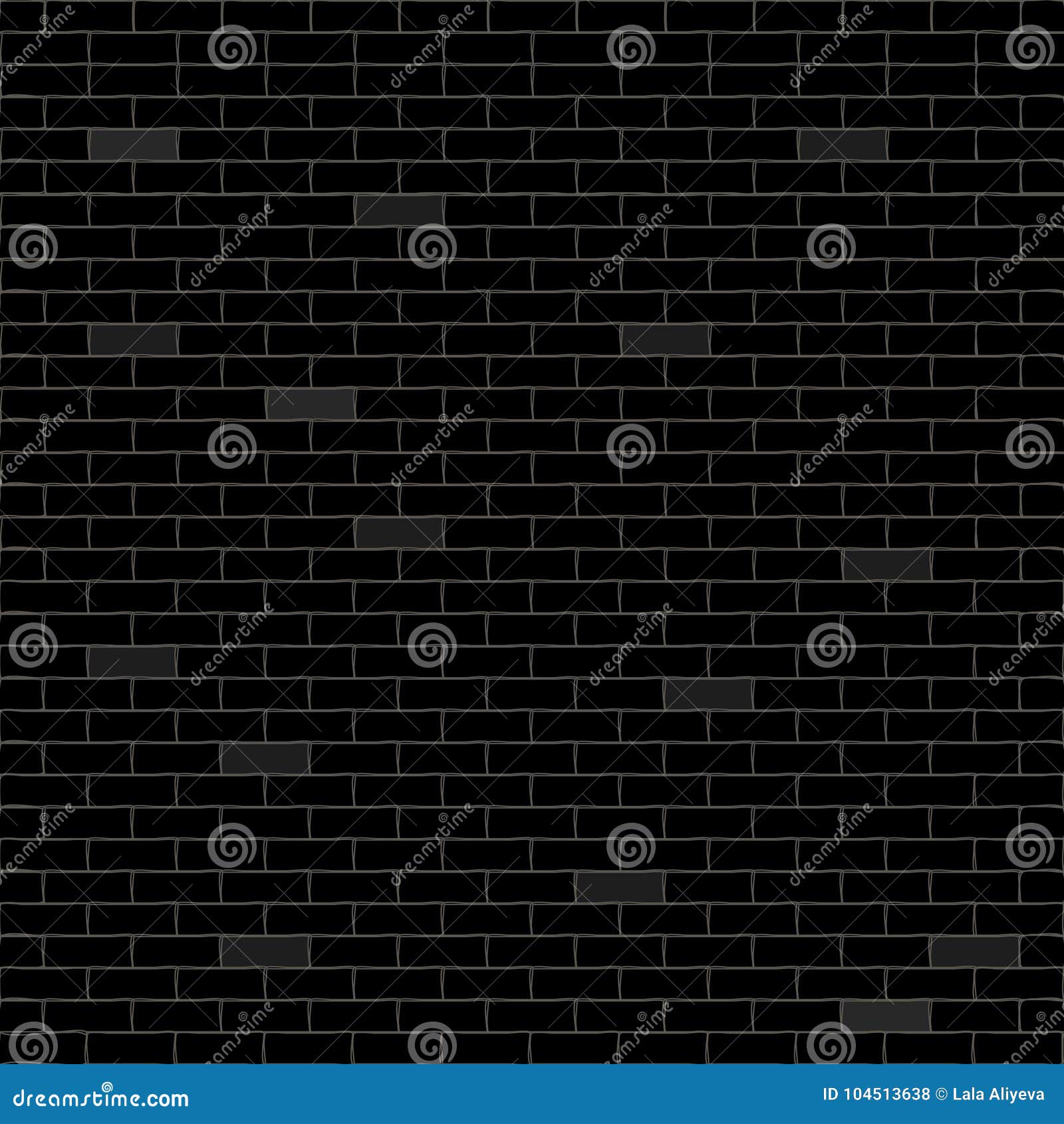 Black Background with Bricks. Vector Illustration Stock Illustration ...