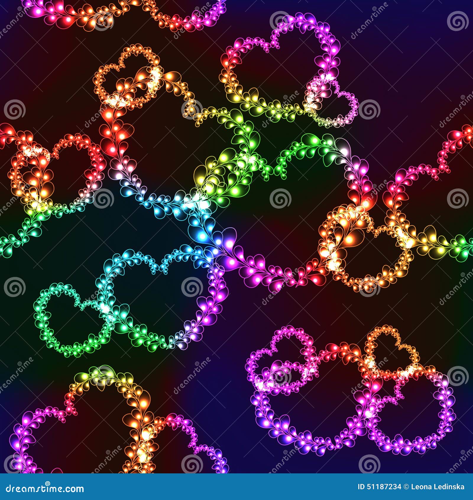 Bright Neon Colors Backgrounds Hearts