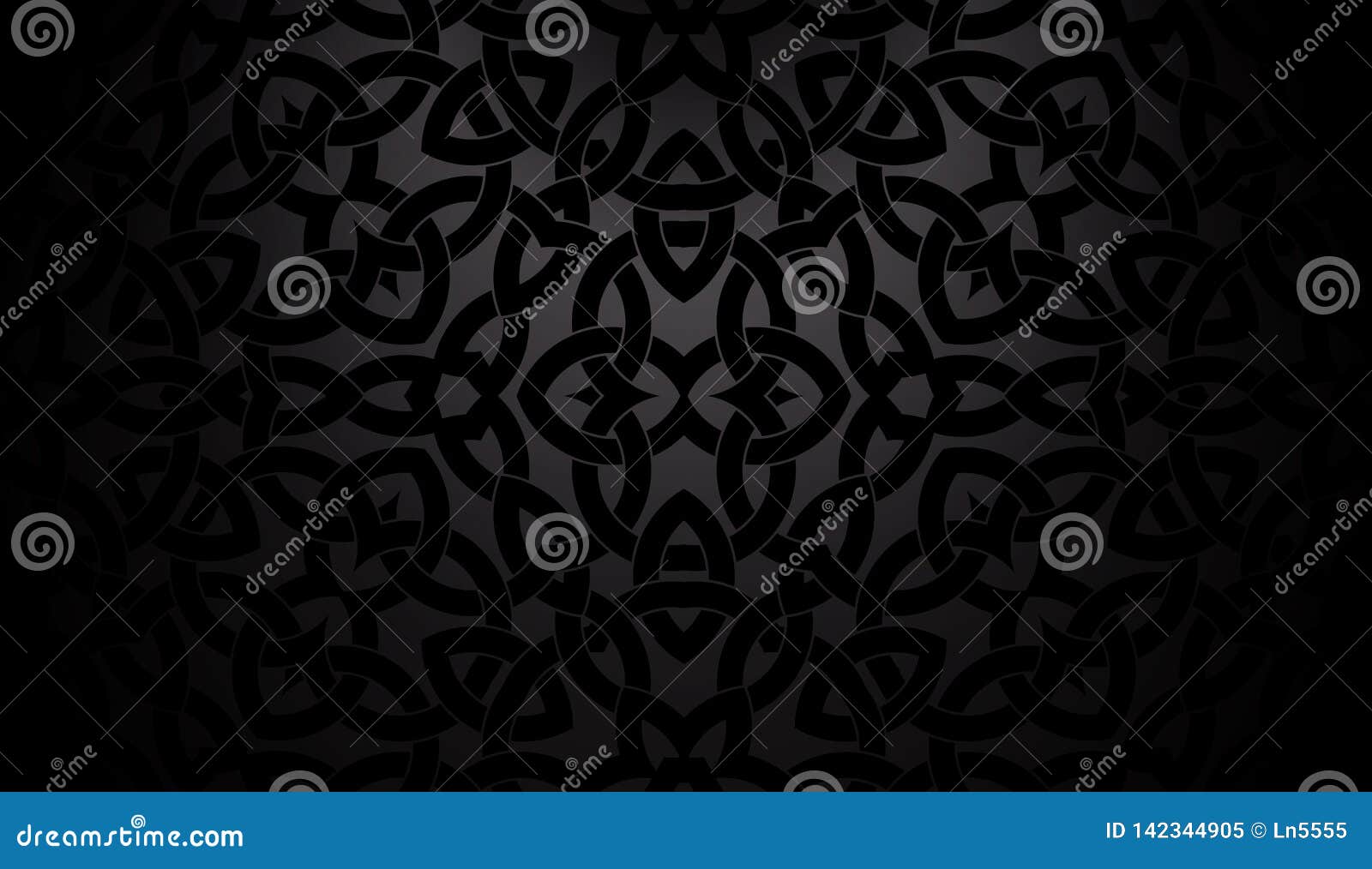 Black Background with Celtic Decorative Pattern Stock Vector ...