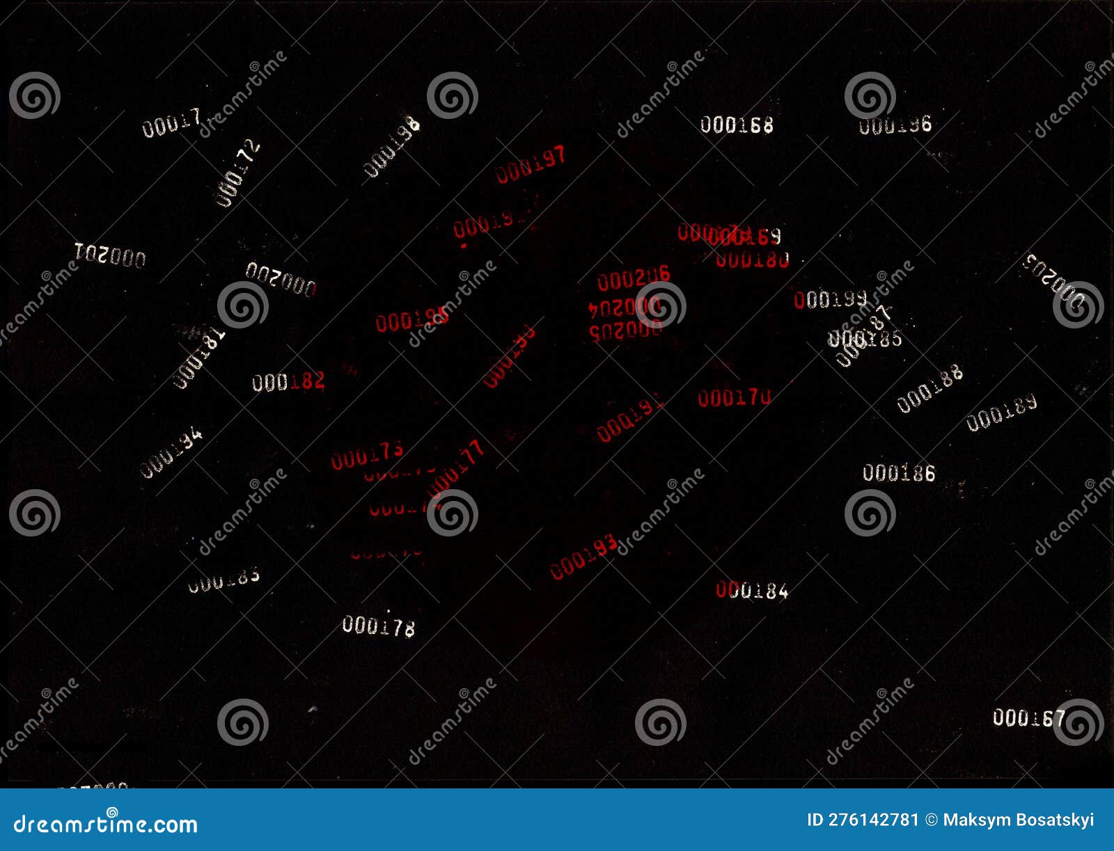 Black Background. Chaotic Numbers on a Dark Background Stock Image ...