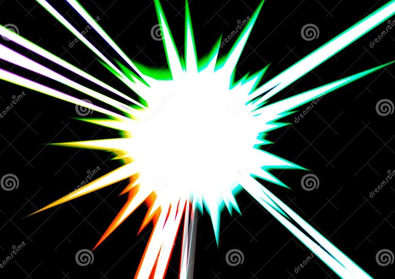 Black Background with Colorful Rays Exploding Radially Stock ...
