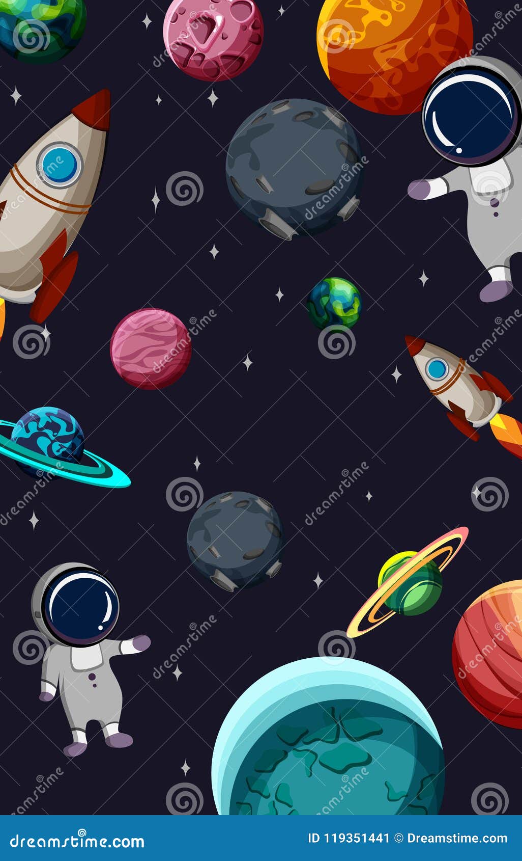 Black Background with Colorful Space Pattern. Stock Vector ...