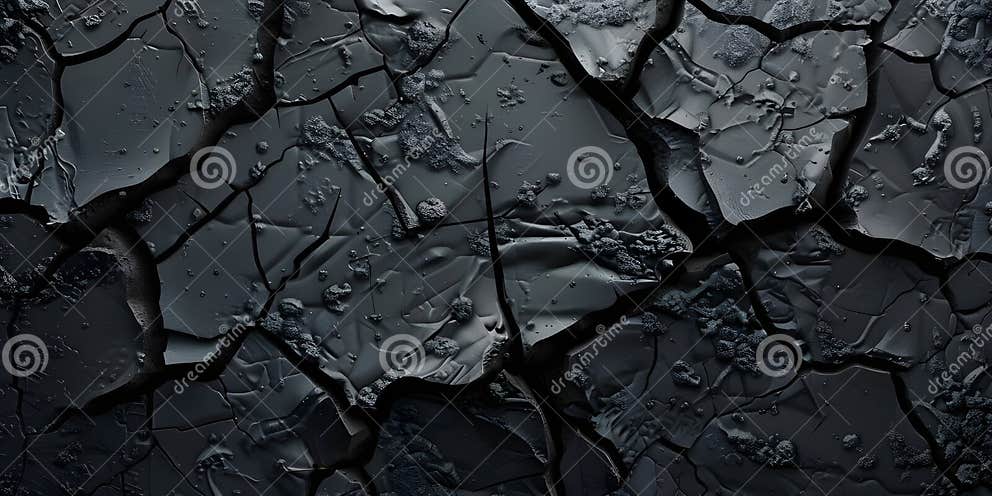 Black Background with Cracked Surface, Cracked Surface Texture ...