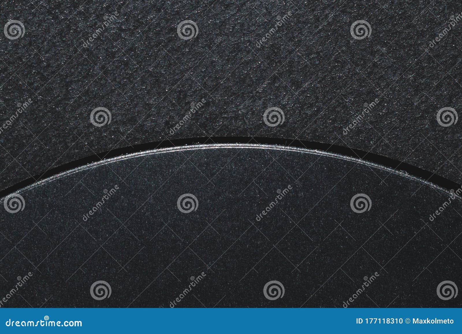 Black Background with a Curved Slit. Plastic Texture Close Up Stock ...