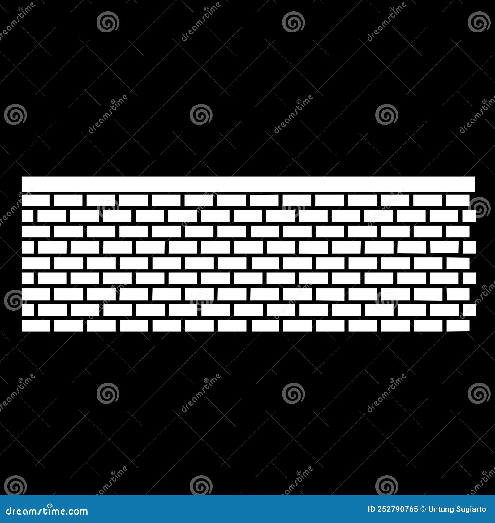 Black Background 2d Brick Wall Illustration Stock Illustration ...
