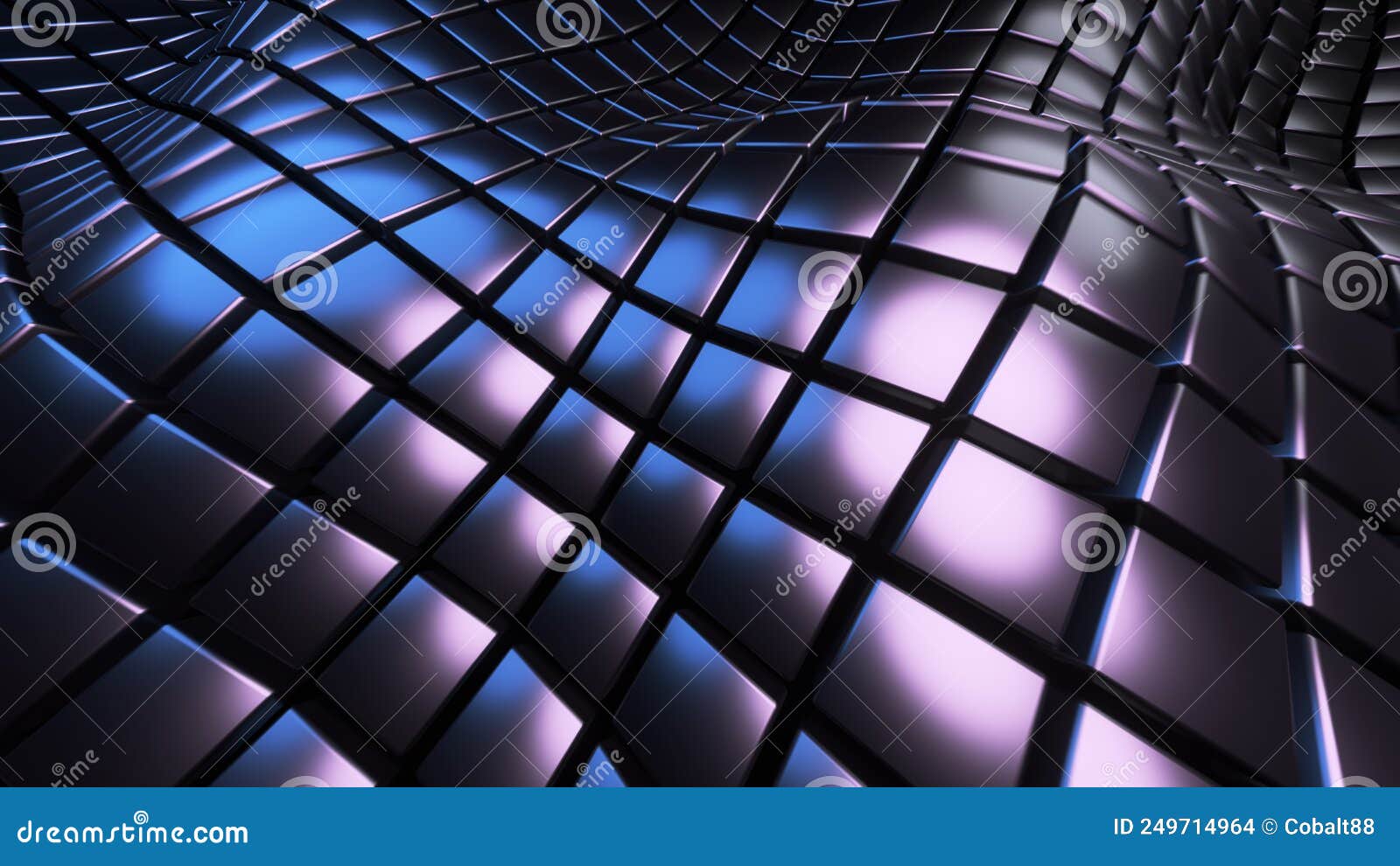 Black Background with 3D Squares Pattern Waves, Abstract Technology ...