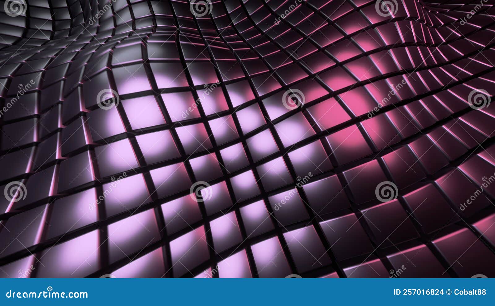 Black Background with 3D Squares Pattern Waves, Abstract Technology ...