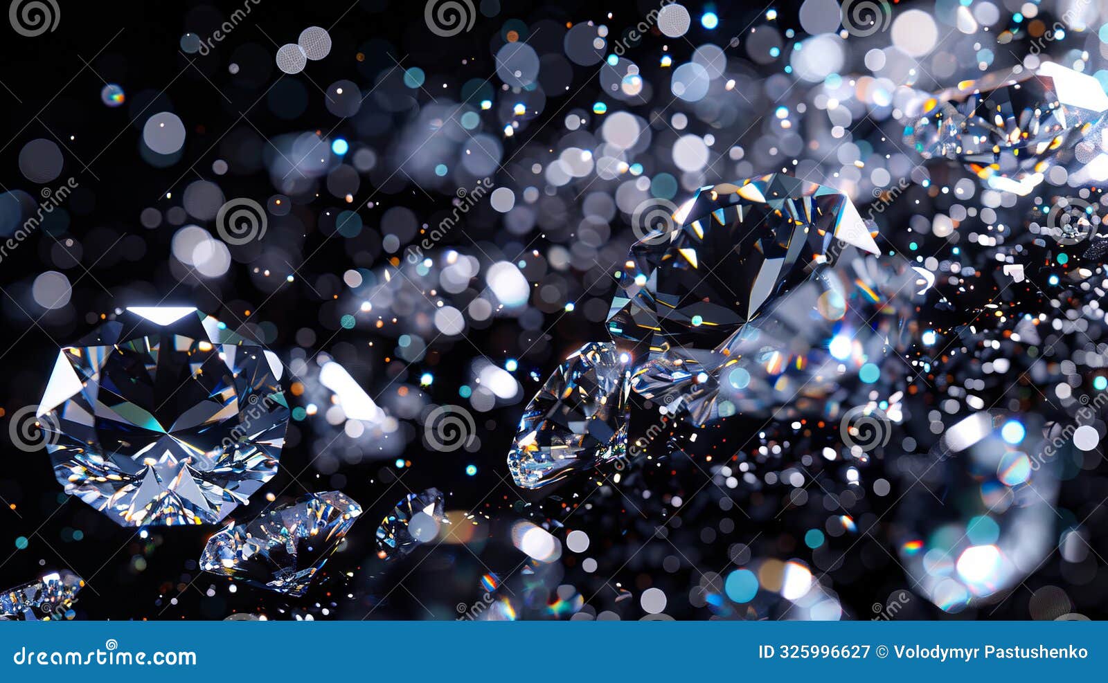 A Black Background with Diamonds Falling Down Stock Image - Image of ...