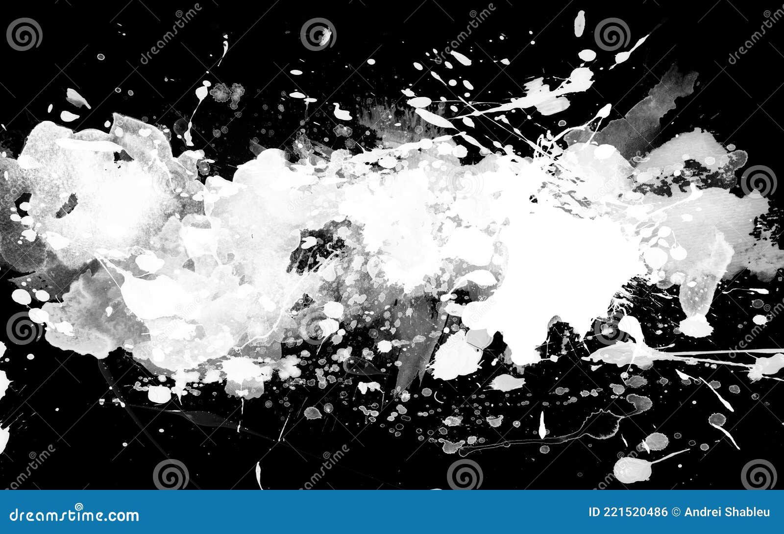 Black Background with Dirty Ink Brush Strokes Stock Illustration ...