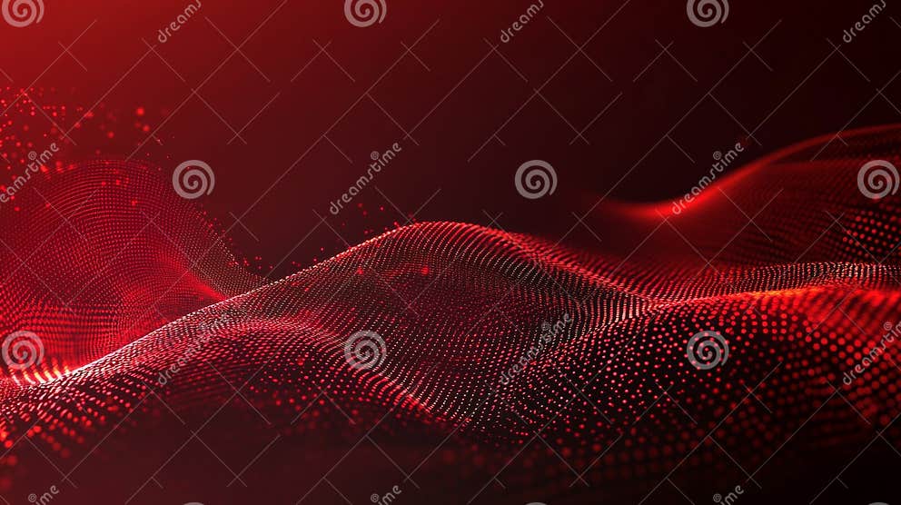 A Black Background Featuring Red Binary Matrix Code Numbers, Ideal for ...