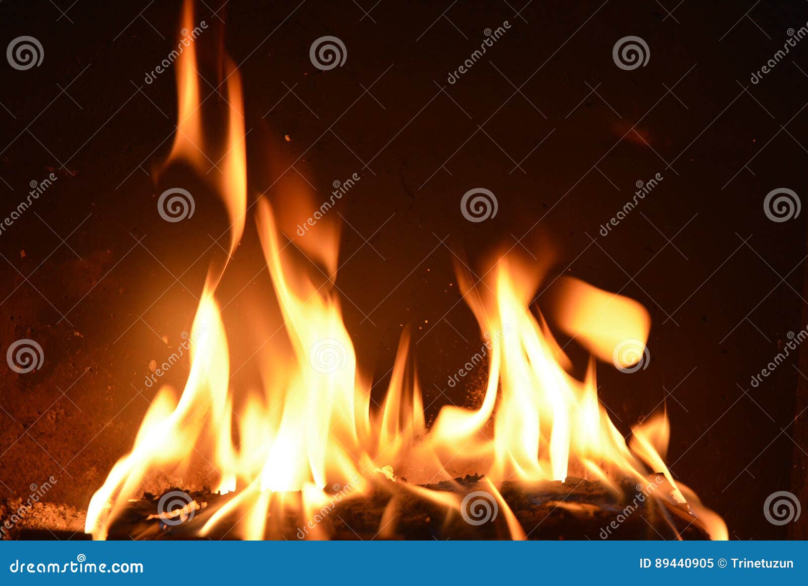 Black Background with Fire Place and Moving Flames Stock Image - Image ...