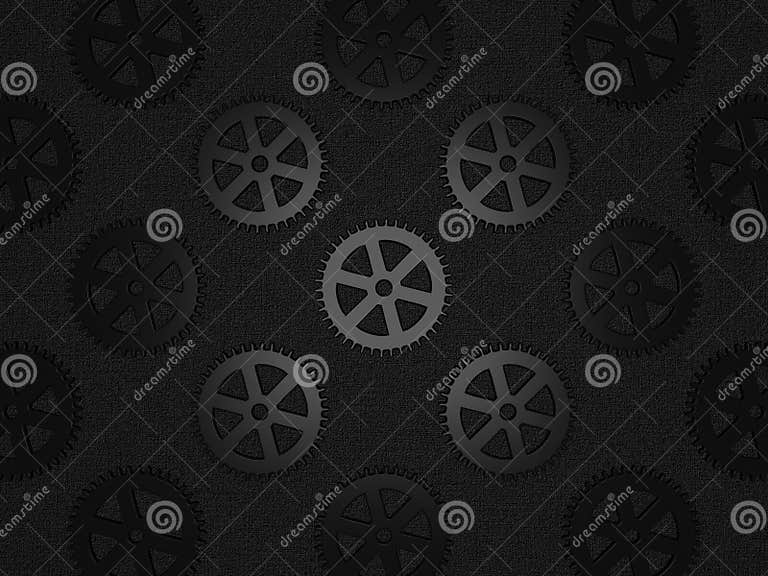 Black Background with Gears, Textured Layer, Abstract Design Stock ...