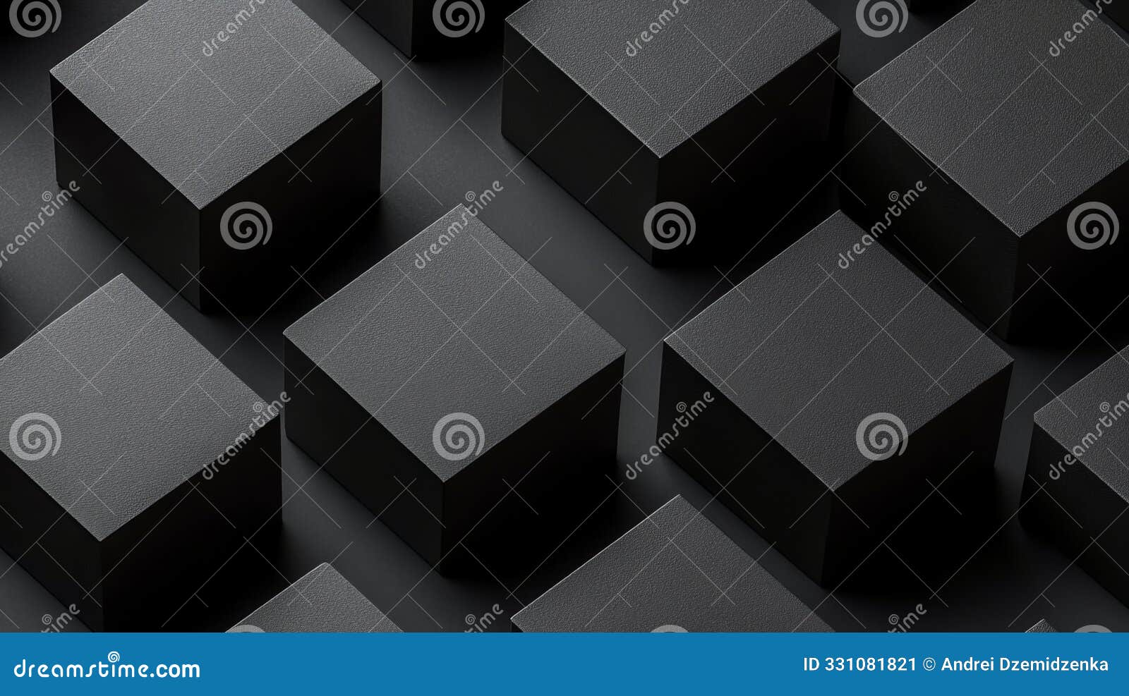 A Black Background with a Geometric 3D Structure. a Simple, Futuristic ...