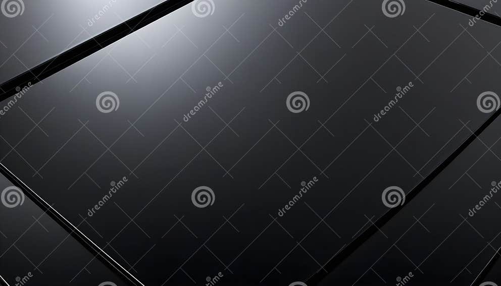 A Black Background with a Glossy, Reflective Surface Stock Photo ...