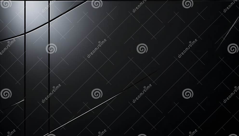 A Black Background with a Glossy, Reflective Surface Stock Image ...