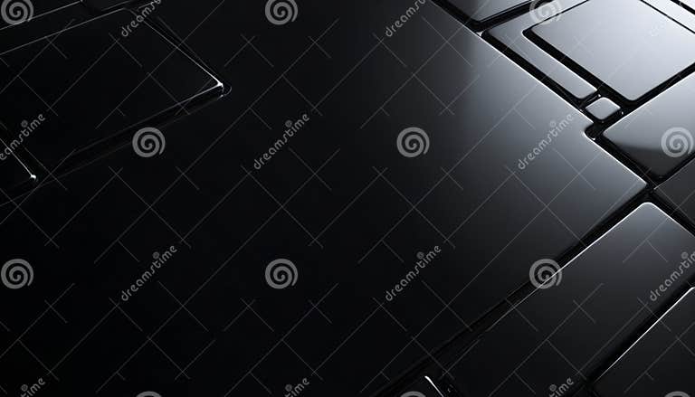 A Black Background with a Glossy, Reflective Surface Stock Photo ...