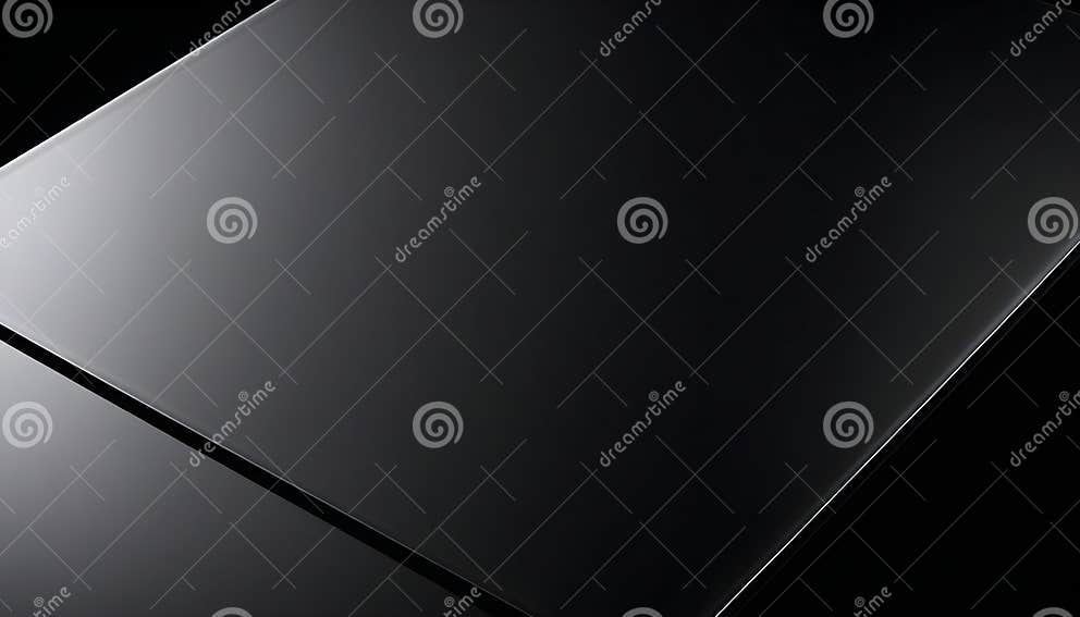 A Black Background with a Glossy, Reflective Surface Stock Image ...