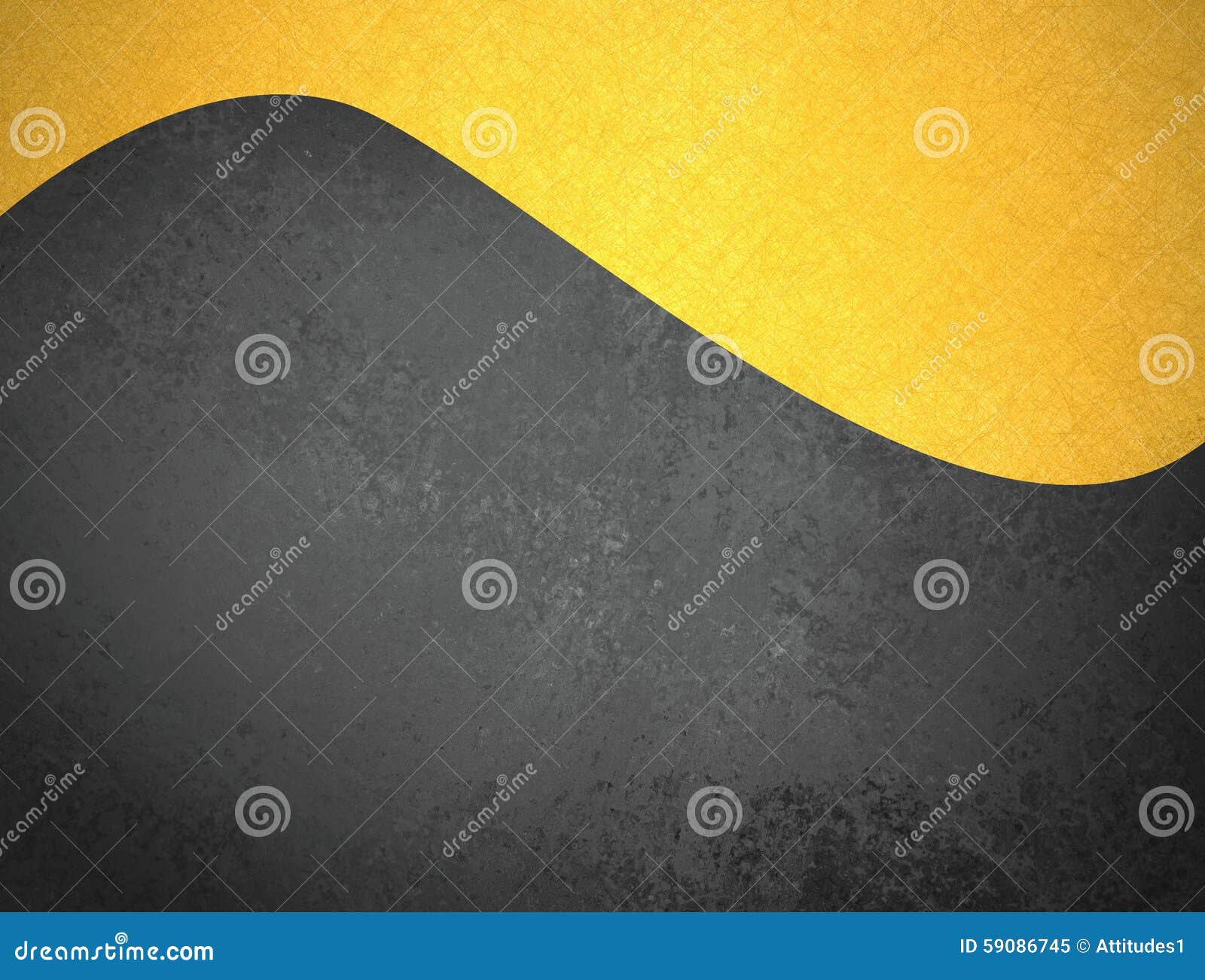 Black Background With Gold Wave Header Design And Texture Stock Photo ...