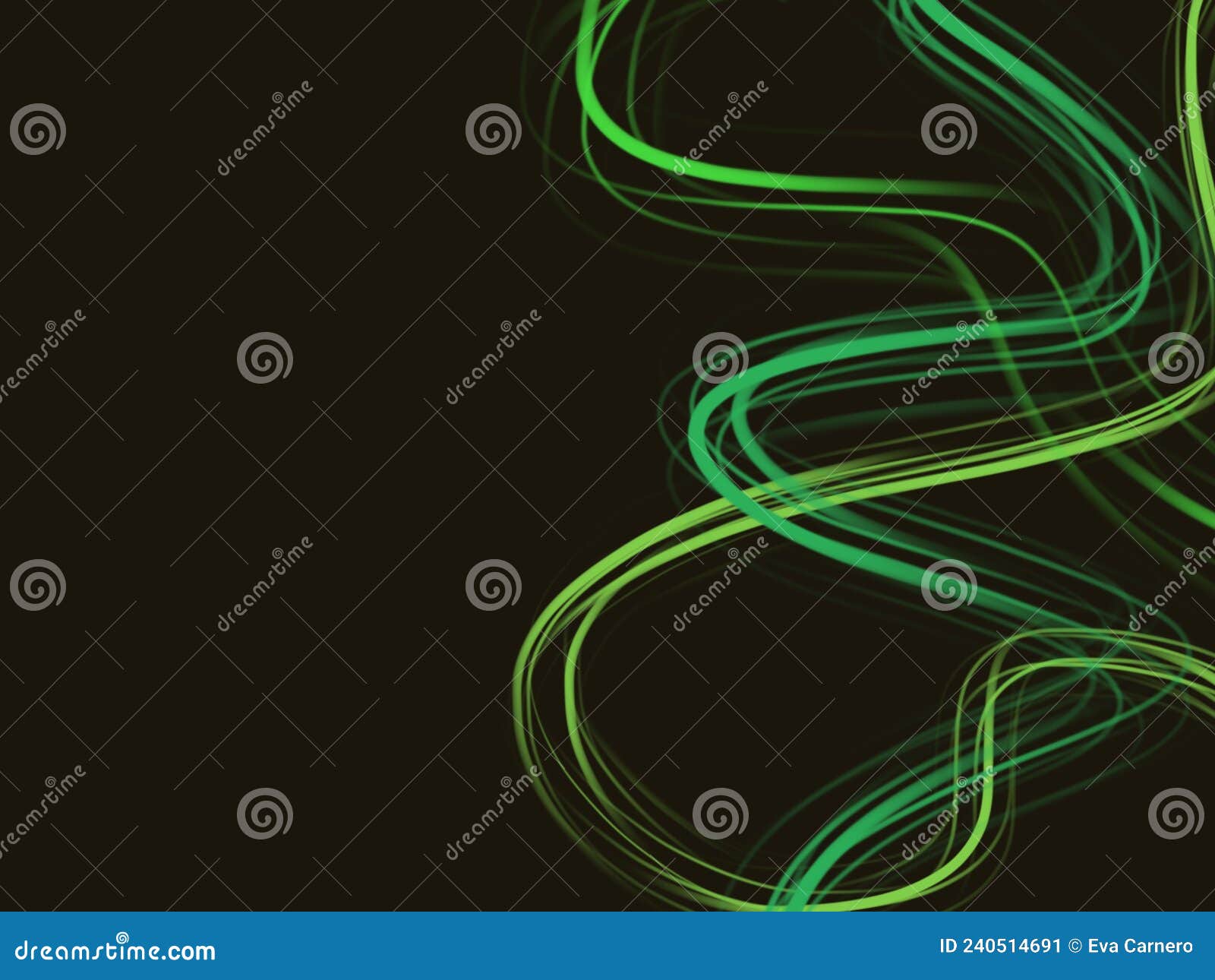 Black Background with Green Neon Lines Vibrant Color and Light Stock ...