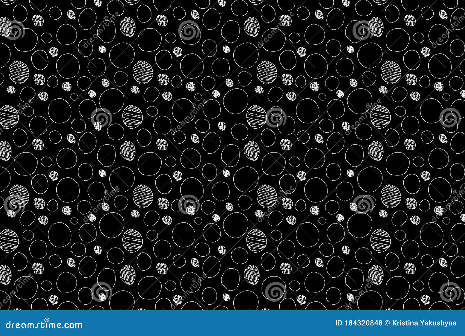 Black Background. Hand-drawn Dot Pattern Stock Vector - Illustration of ...