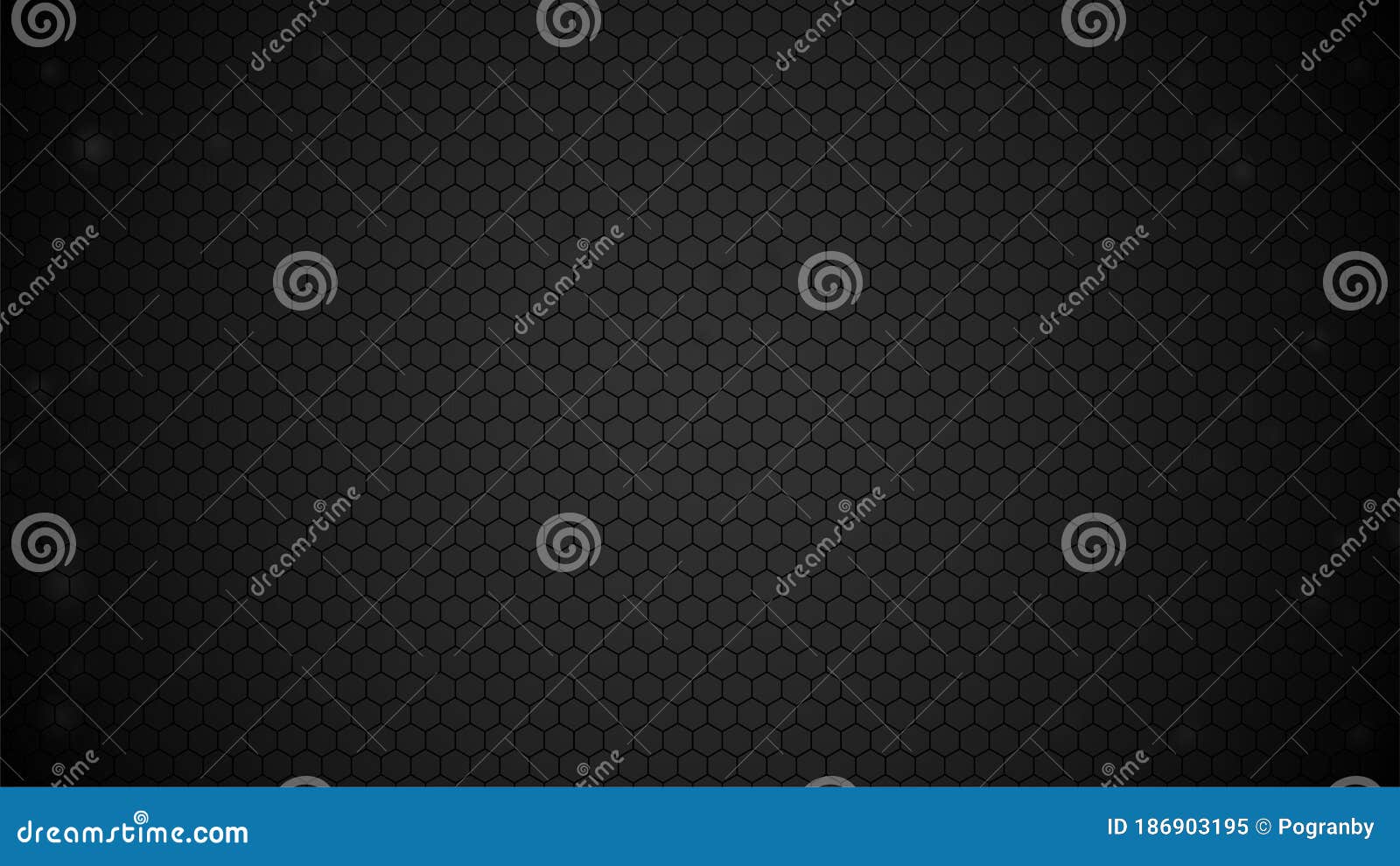 Black Background. Hexagon Grid on Dark Gradient Backdrop Stock Vector ...