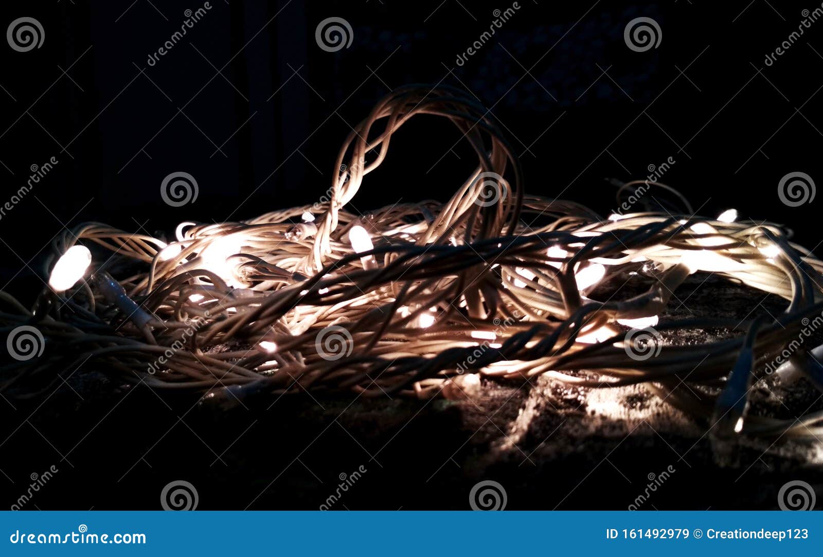 Black Background LED Decoration Light Stock Image - Image of decoration ...