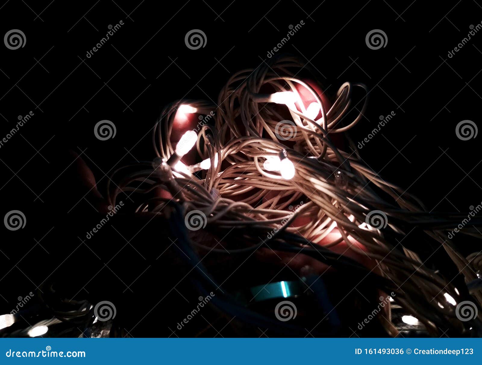 Black Background LED Decoration Light Stock Photo - Image of background ...
