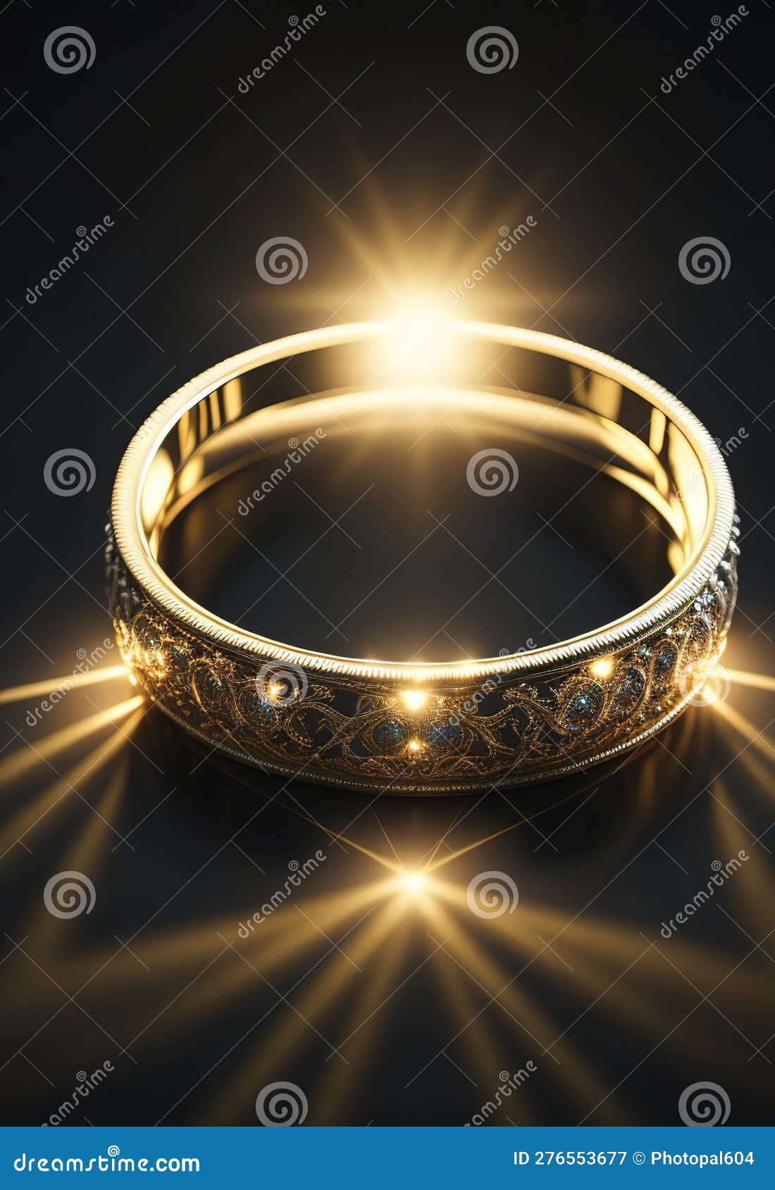 A Black Background With A Light Beaming In The Middle Of The Ring And A ...