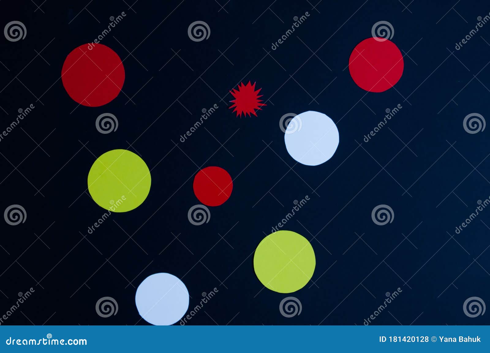 On a Black Background a Lot of Round Shapes, Chaos Concept Stock ...