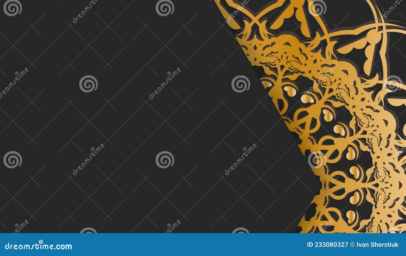Black Background with Luxurious Gold Pattern and Space for Your Logo ...
