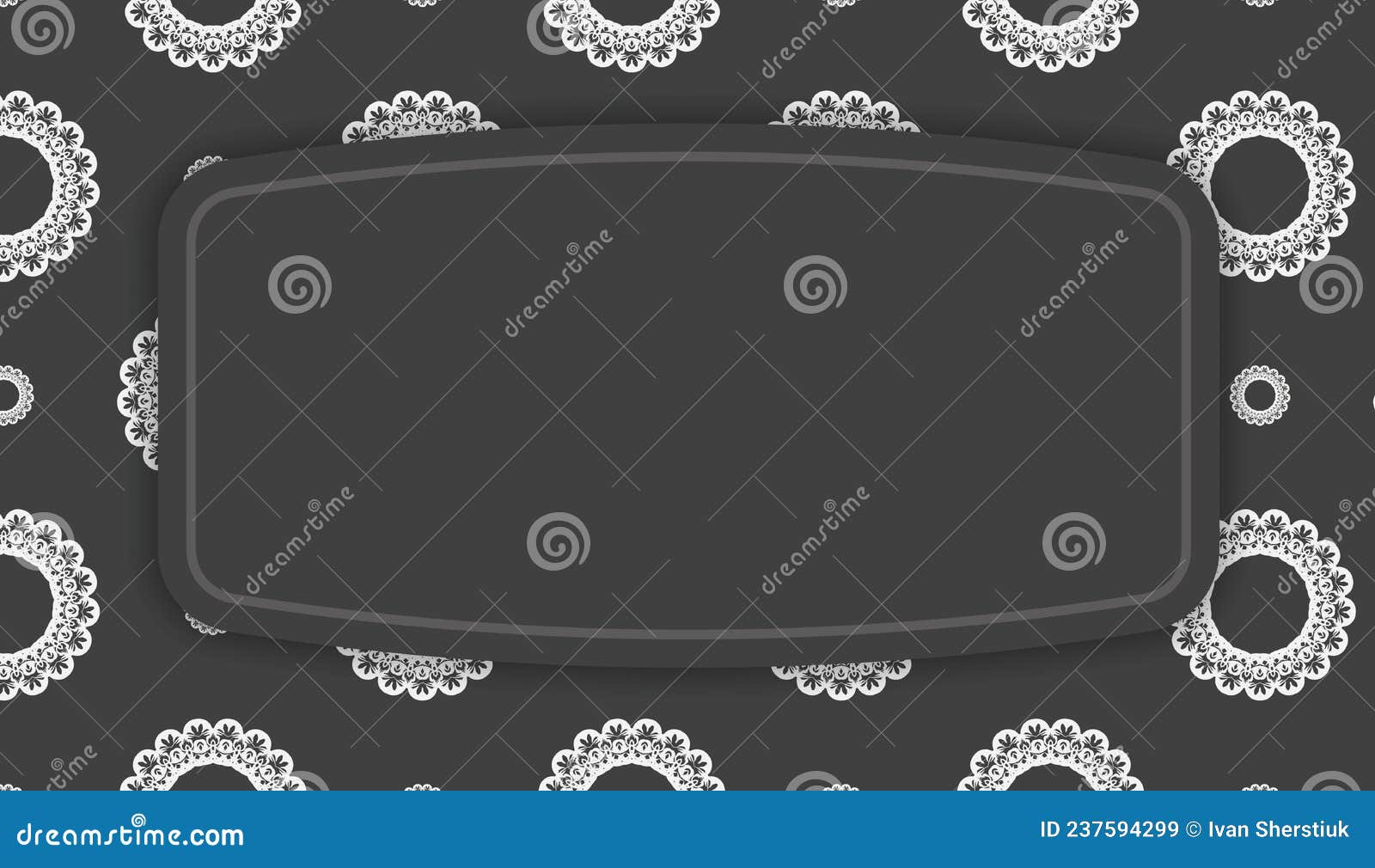 Black Background with Luxurious White Pattern for Design Under Your ...