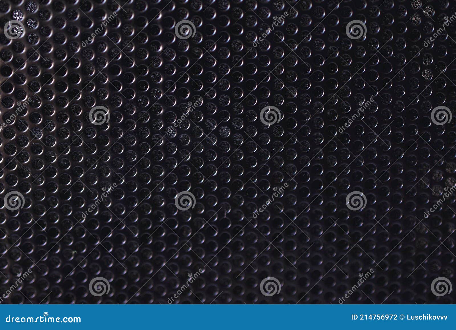 Black Background Made of Iron Grating with Small Round Holes Stock ...