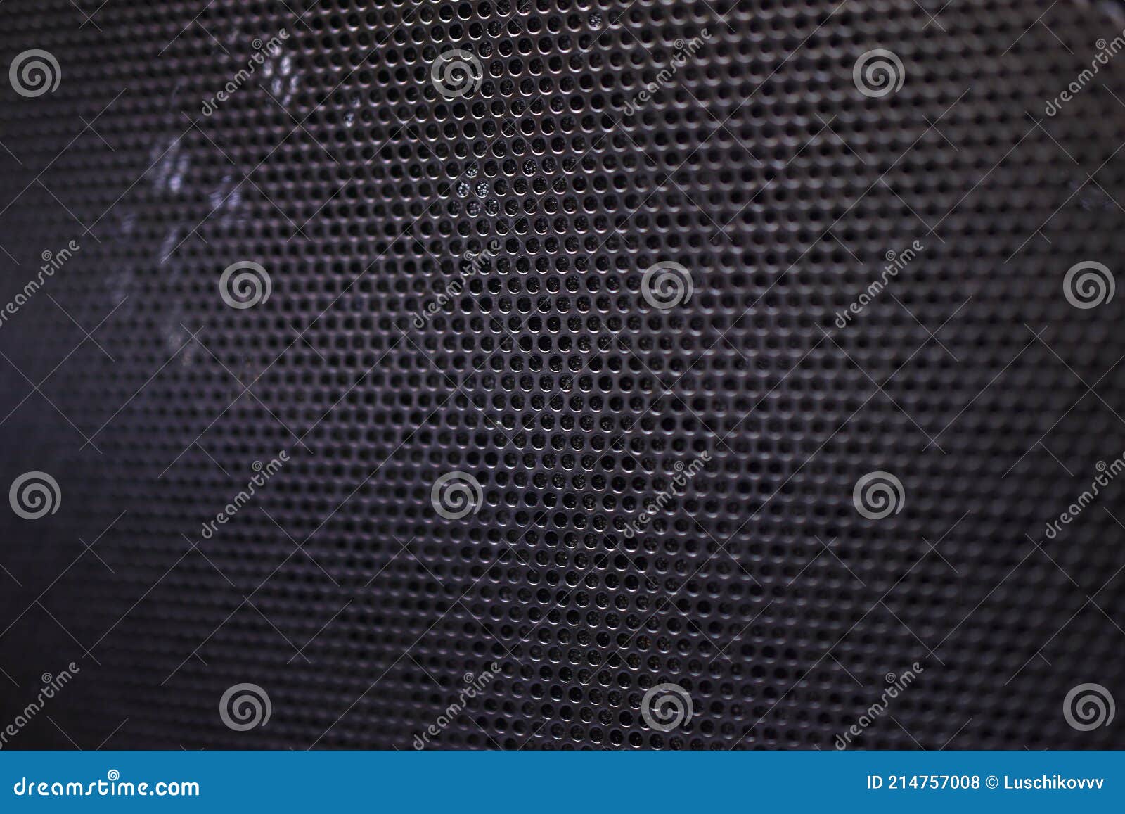 Black Background Made of Iron Grating with Small Round Holes Stock ...