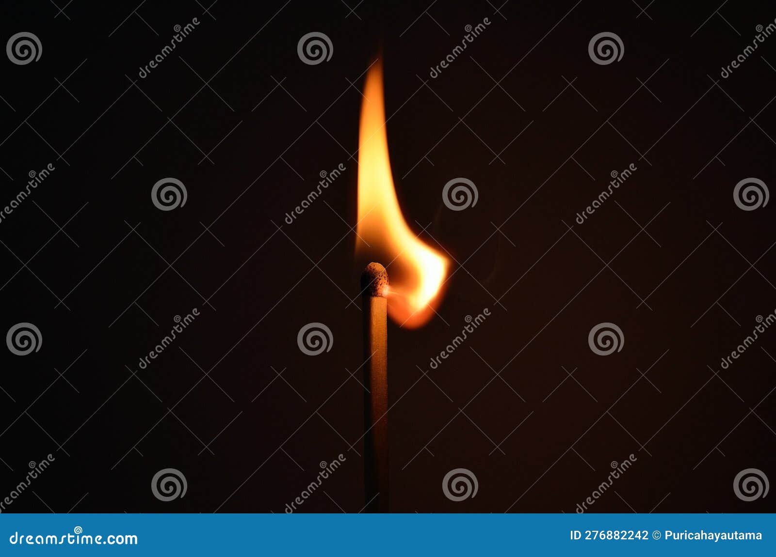 Black Background Match Flame Stock Photo - Image of isolated ...