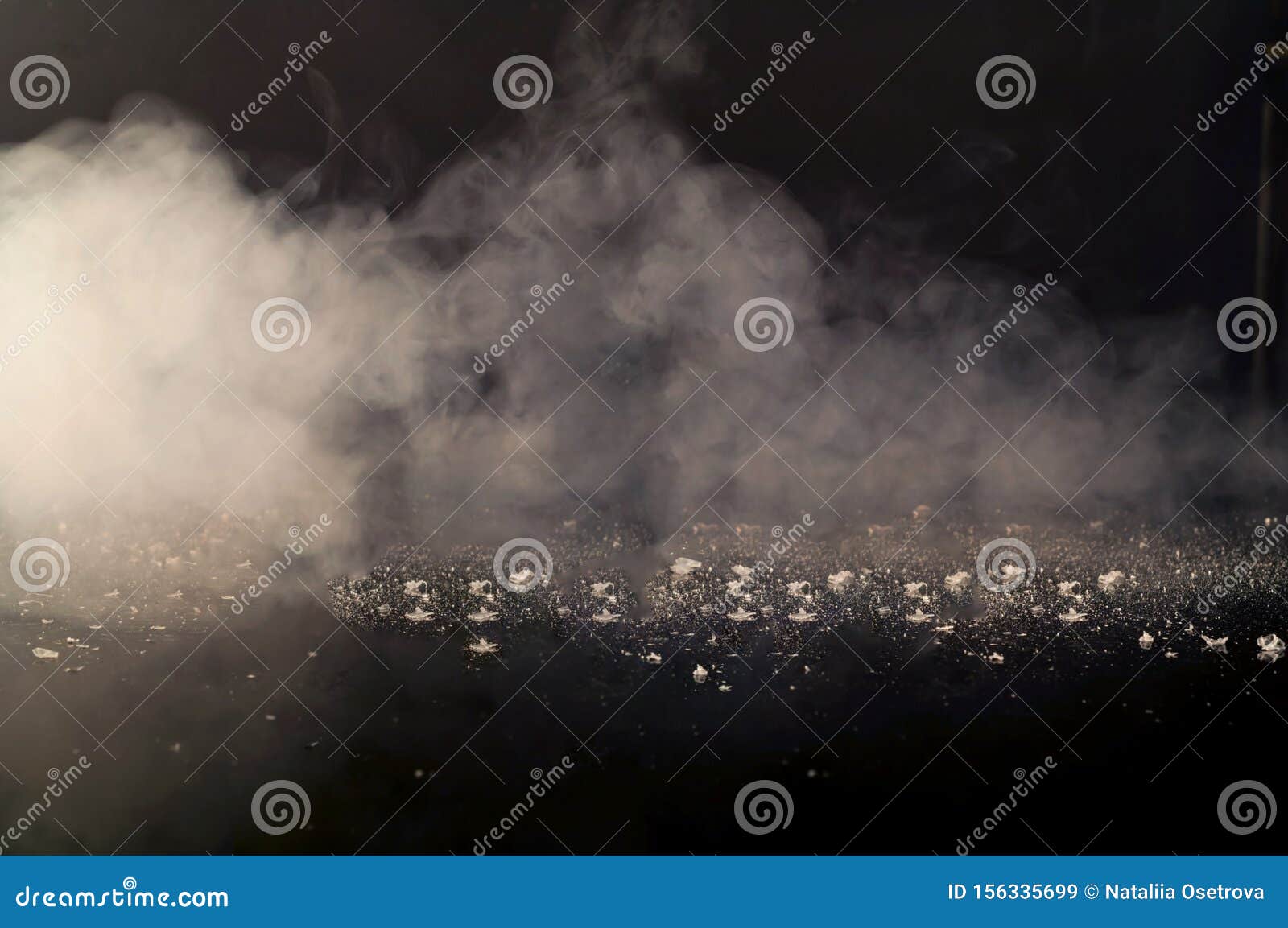 Black Background with Mist or Fog.Concept for Project Stock Image ...