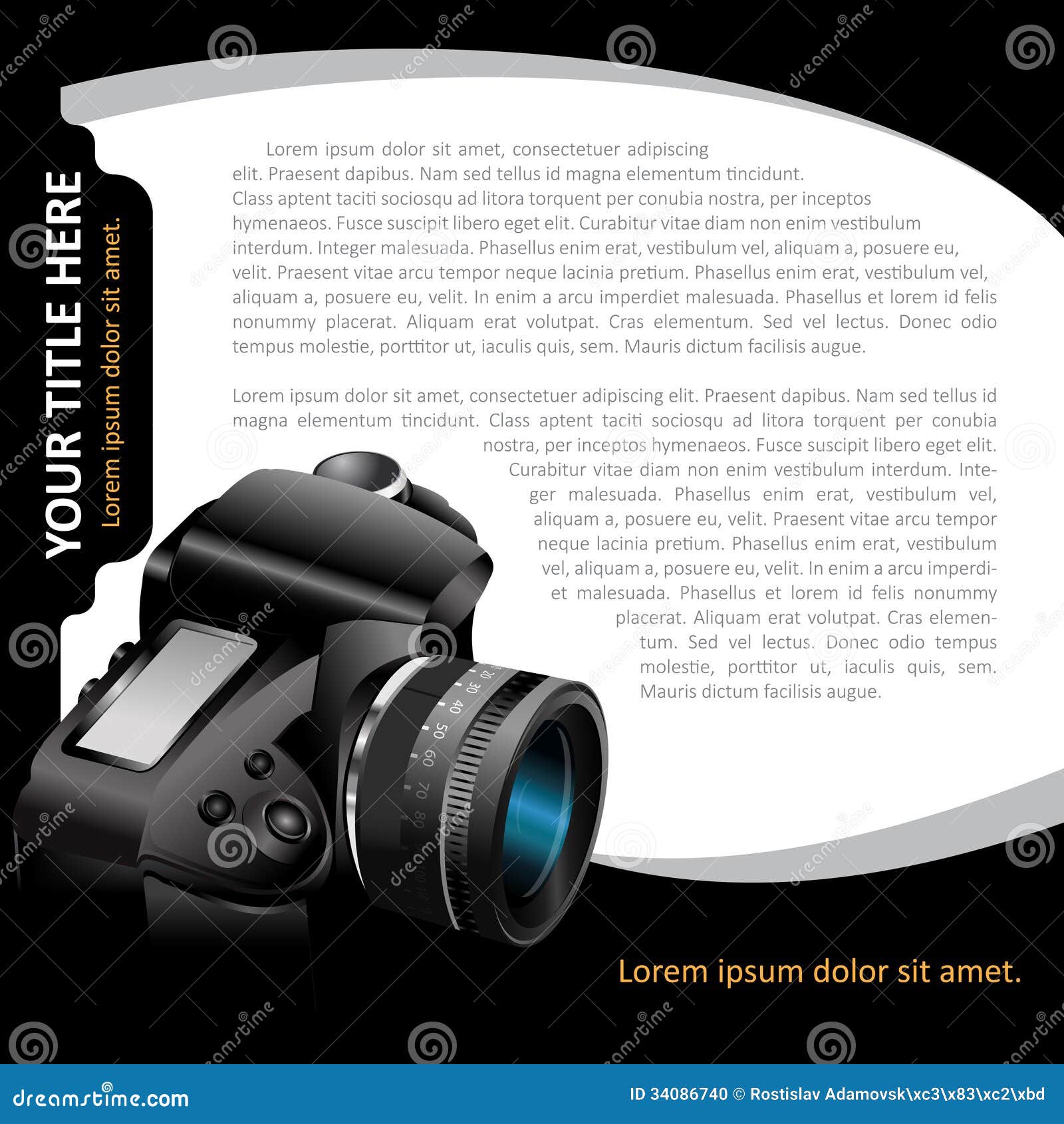 Camera Brochure Template Royalty-Free Stock Image | CartoonDealer.com ...