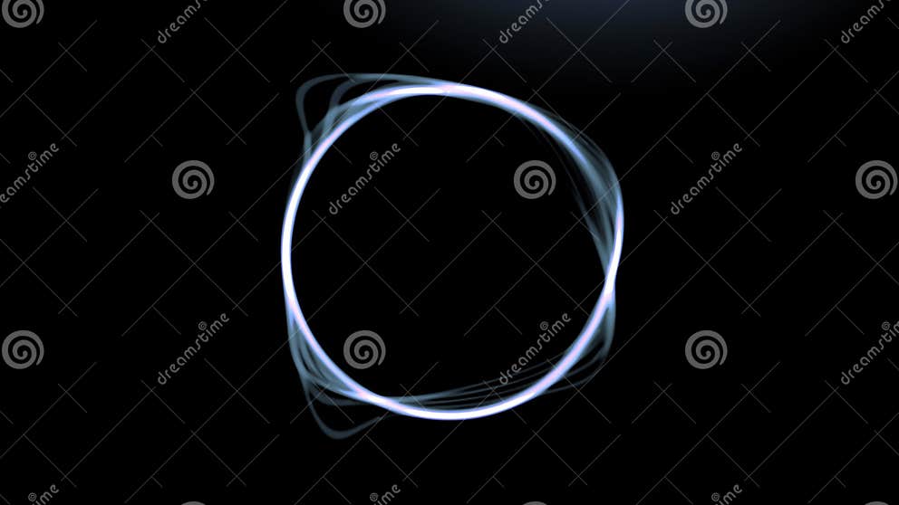 Black Background. Motion.a Huge White Circle in Animation that Draws ...