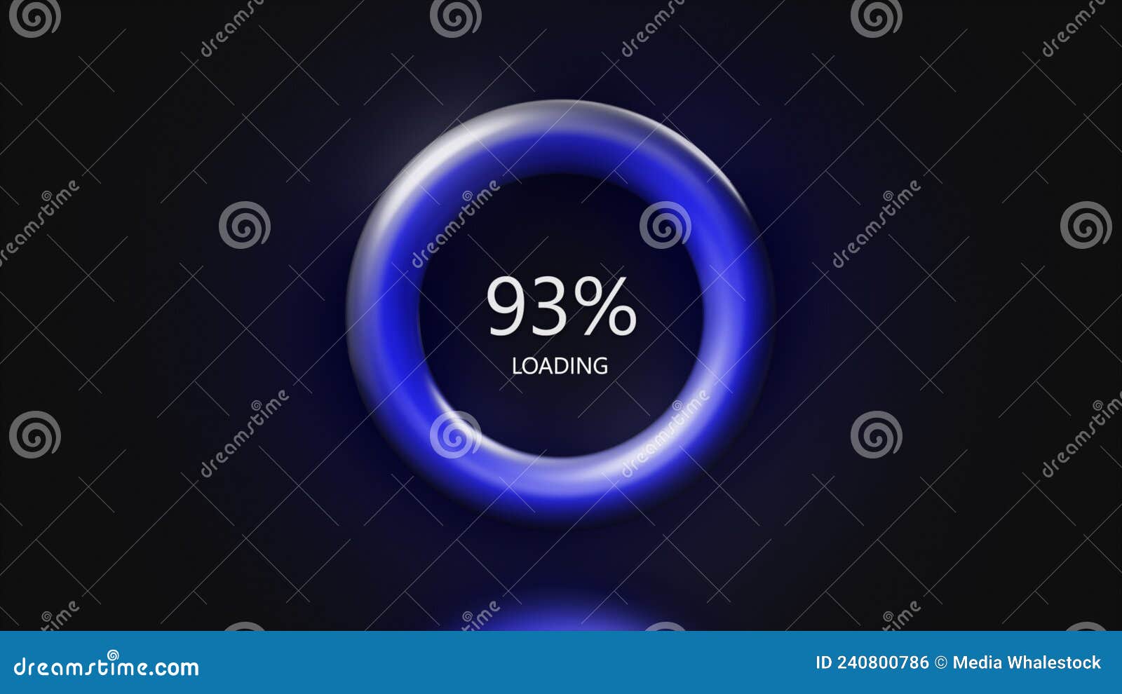 Black Background. Motion. Purple Loading in the Ring that Runs Very ...