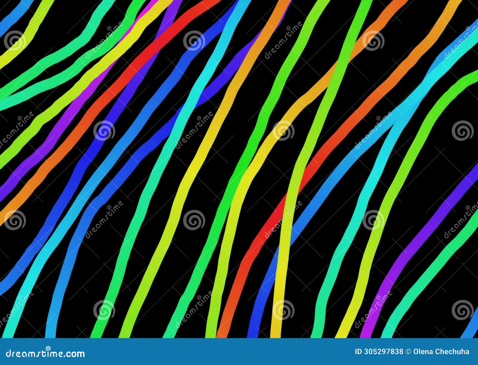 Black Background with Multi-colored Bright Lines Stock Photo - Image of ...