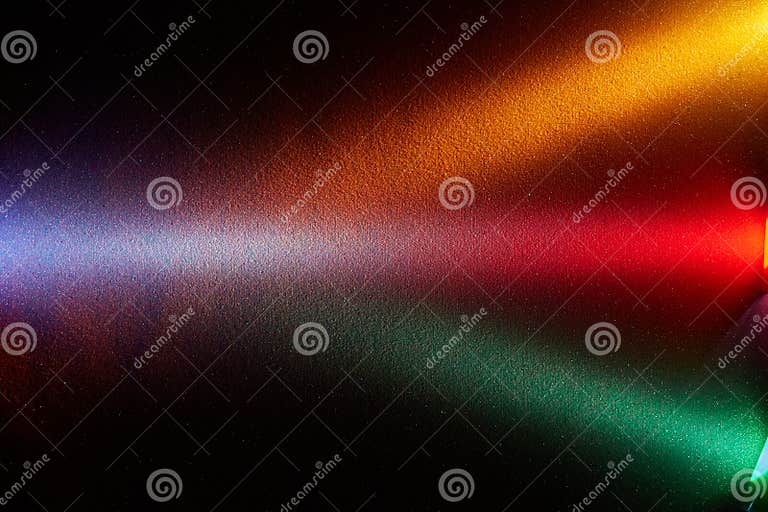 On a Black Background, Multi-colored Rough Rays of Light with a ...