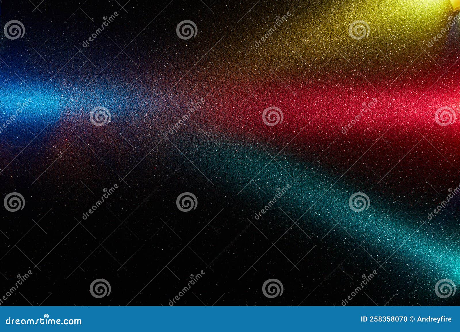 On a Black Background, Multi-colored Wide Beams of Light are Connected ...