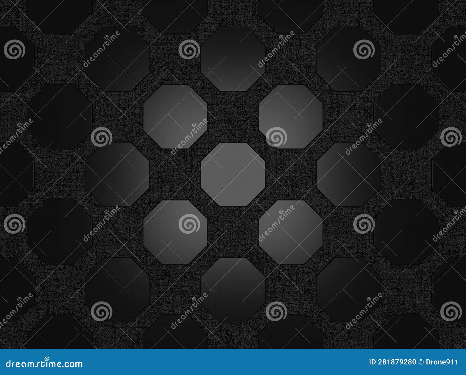 Black Background with Octagons, Abstract Design, Textured Layer Stock ...
