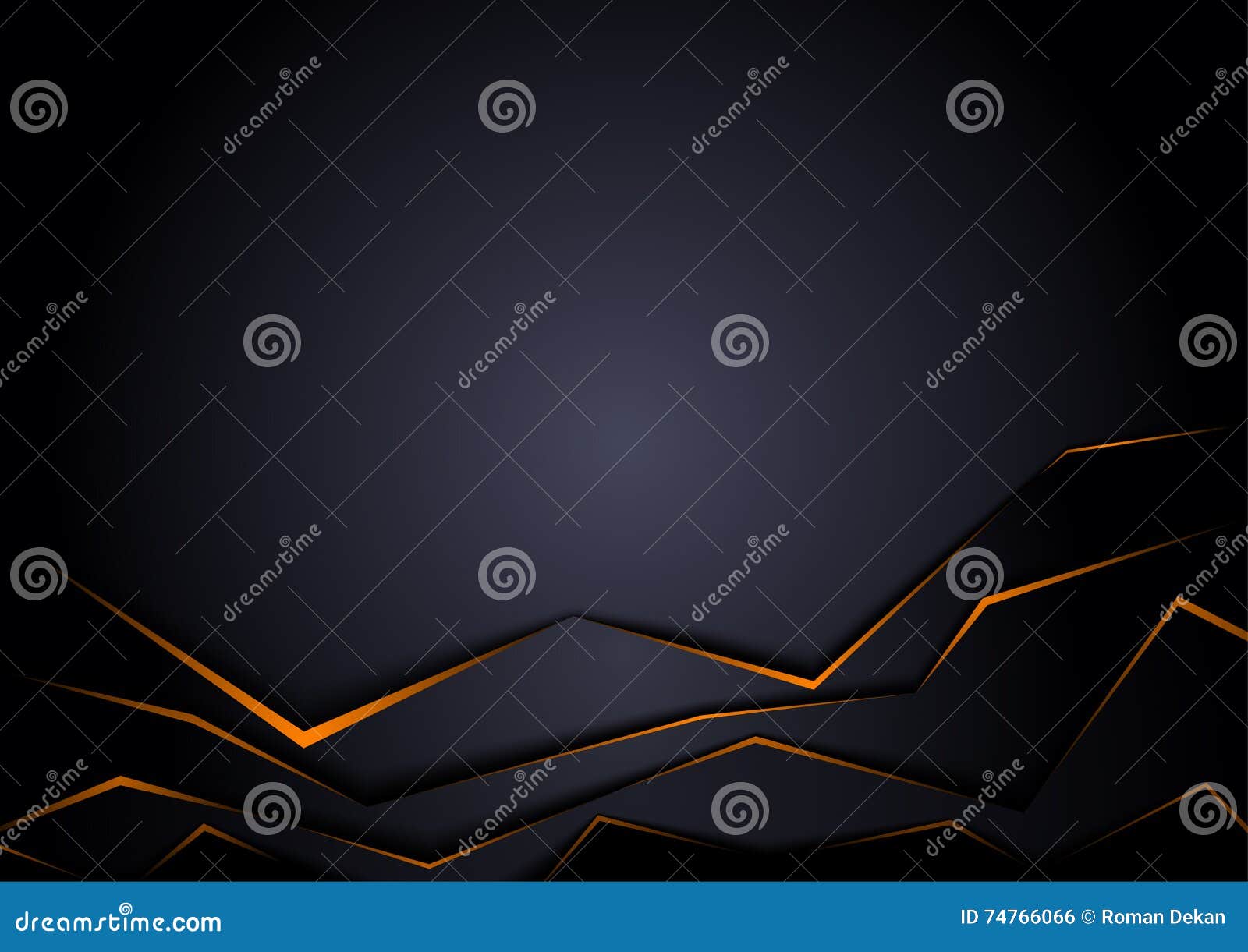 Black Background with Orange Edges Stock Vector - Illustration of ...