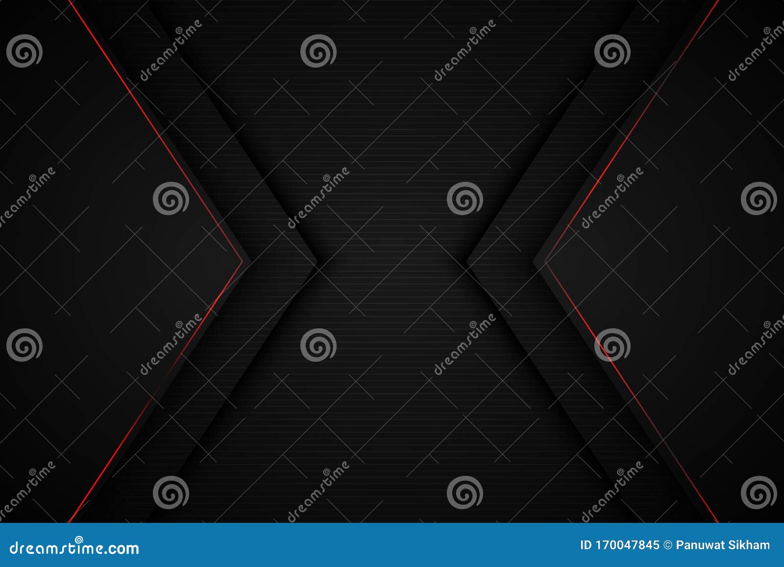 Black Background Overlap Dimension Grey Vector Illustration Message ...