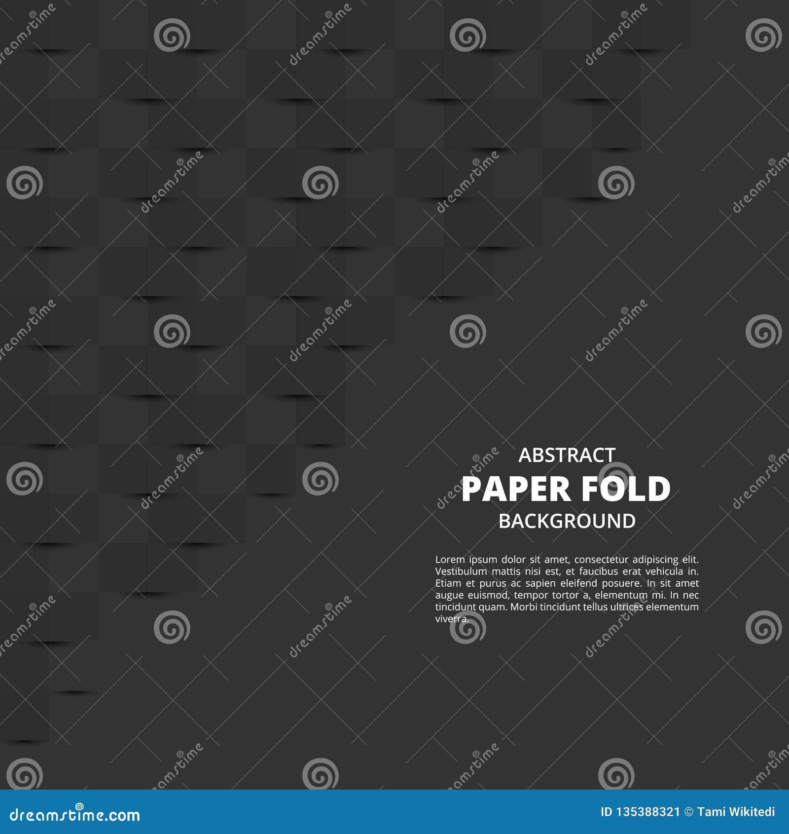 BLACK BACKGROUND with PAPER FOLD PATTERN Stock Vector - Illustration of ...